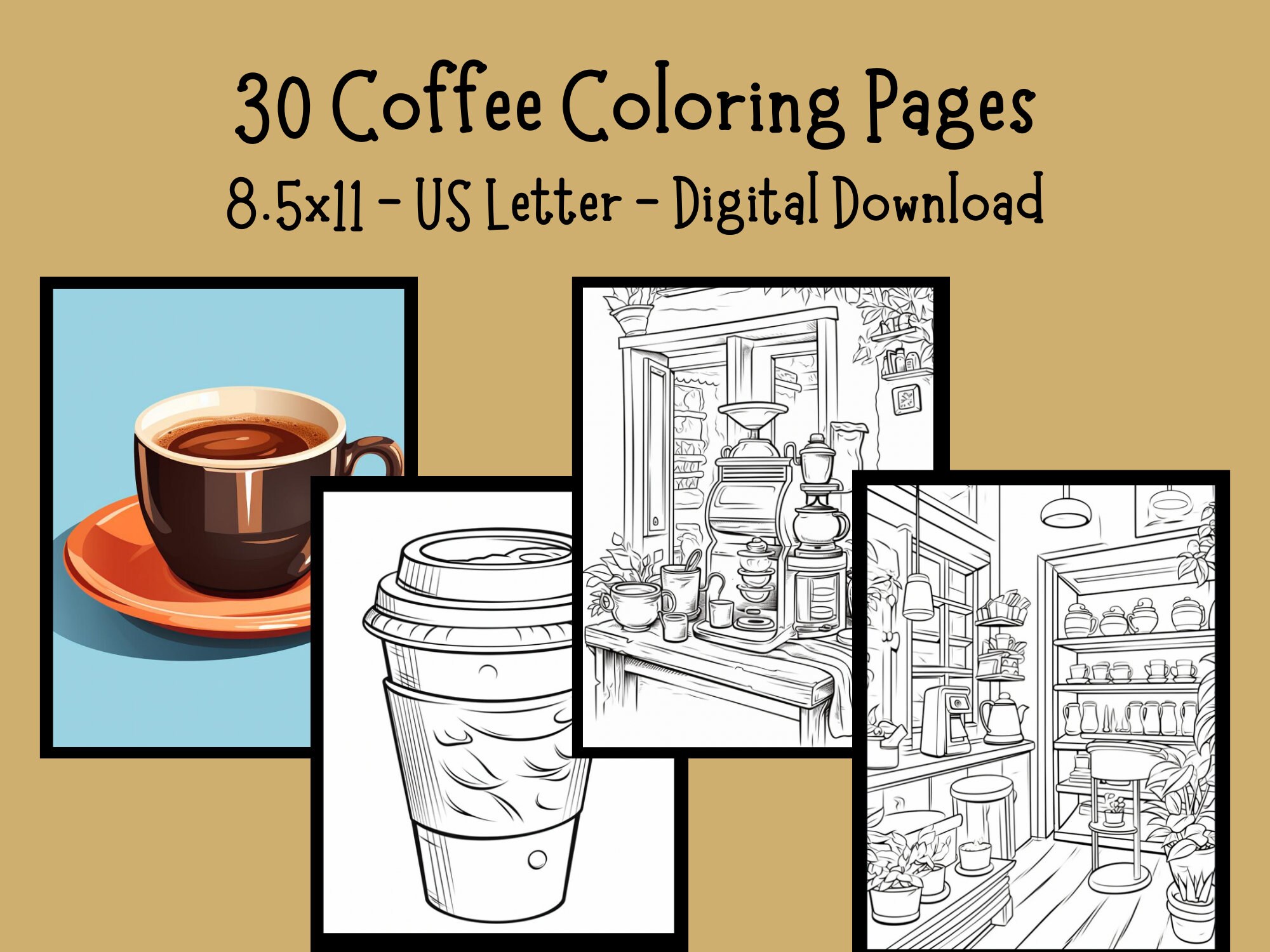 Coffee Coloring Pages Cafe Coloring Pages Coloring Pages Printable ...