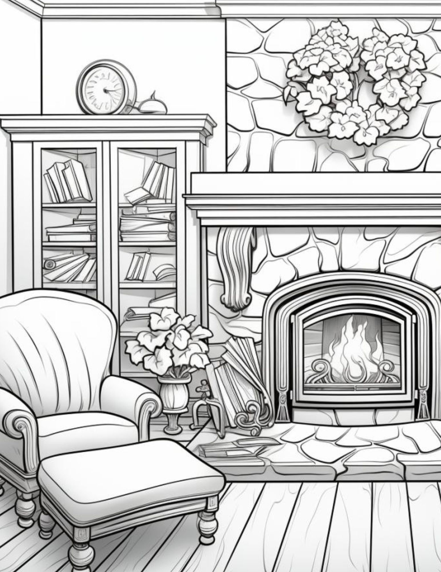 Hygge Coloring Pages Adult Coloring Pages Stress Relief Art Therapy ...