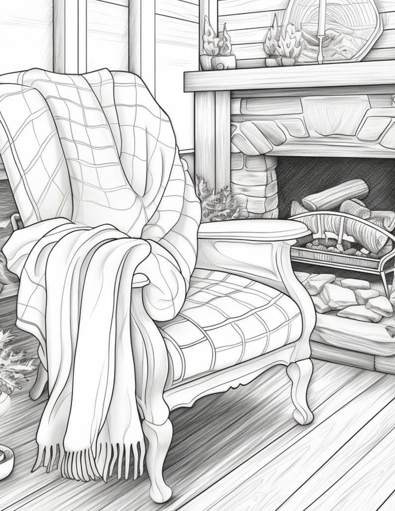 Hygge Coloring Pages Adult Coloring Pages Stress Relief Art Therapy ...