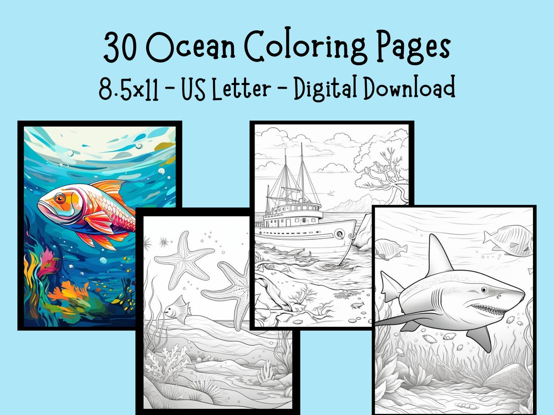 Ocean Life Coloring Pages Coloring Pages Printable Adult Coloring Pages ...
