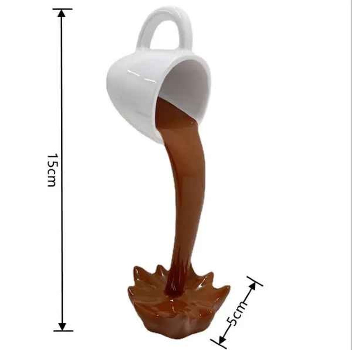 Floating Spilling Coffee Cup Sculpture Kitchen Decoration Spilling ...