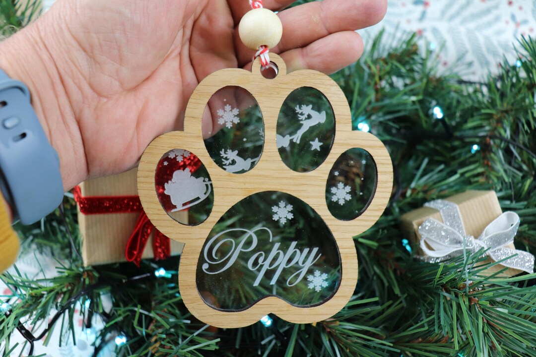 Personalised Pet Christmas Ornament, Christmas Tree Bauble, Dog Tree ...