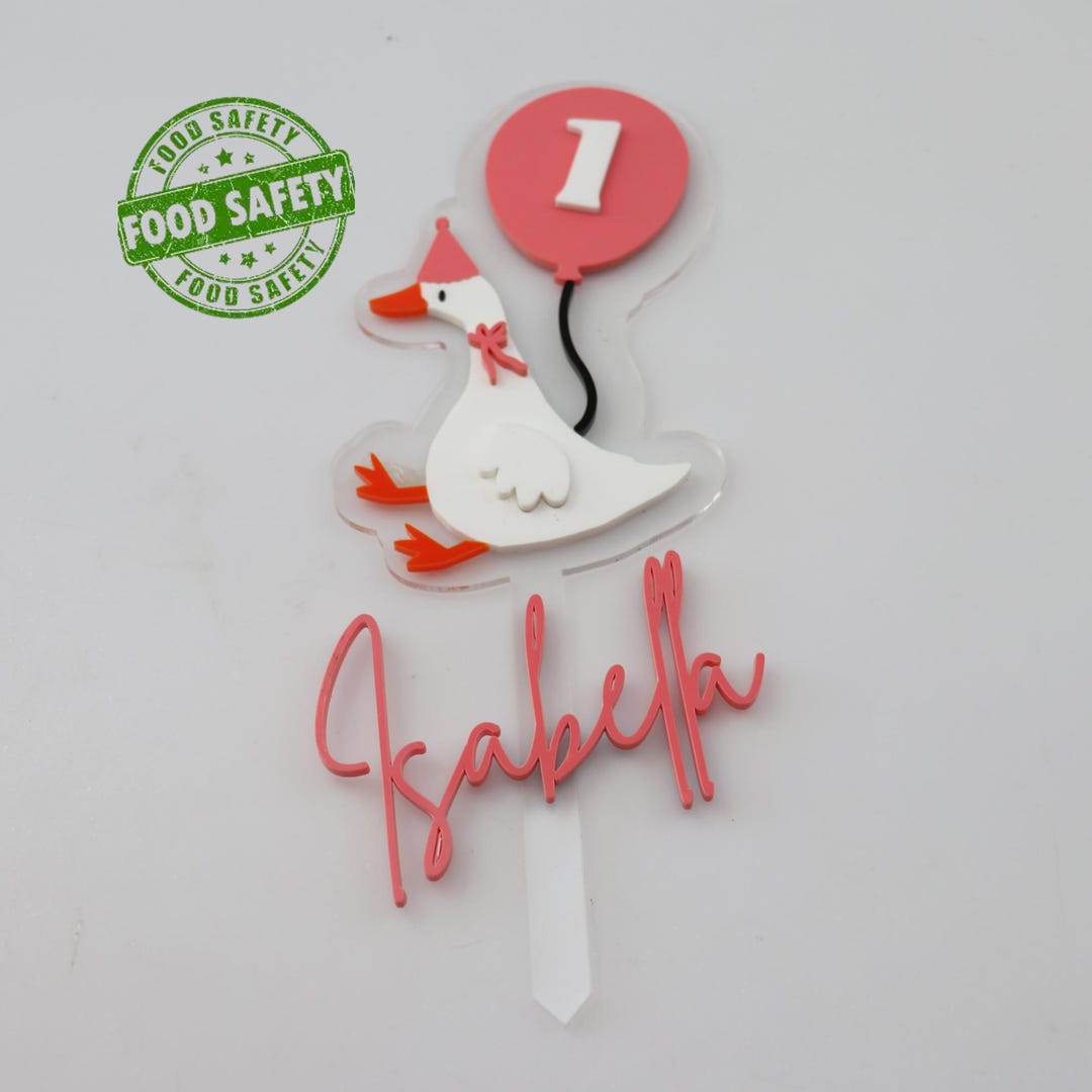 Goose Birthday Cake Topper Personalised - Etsy UK