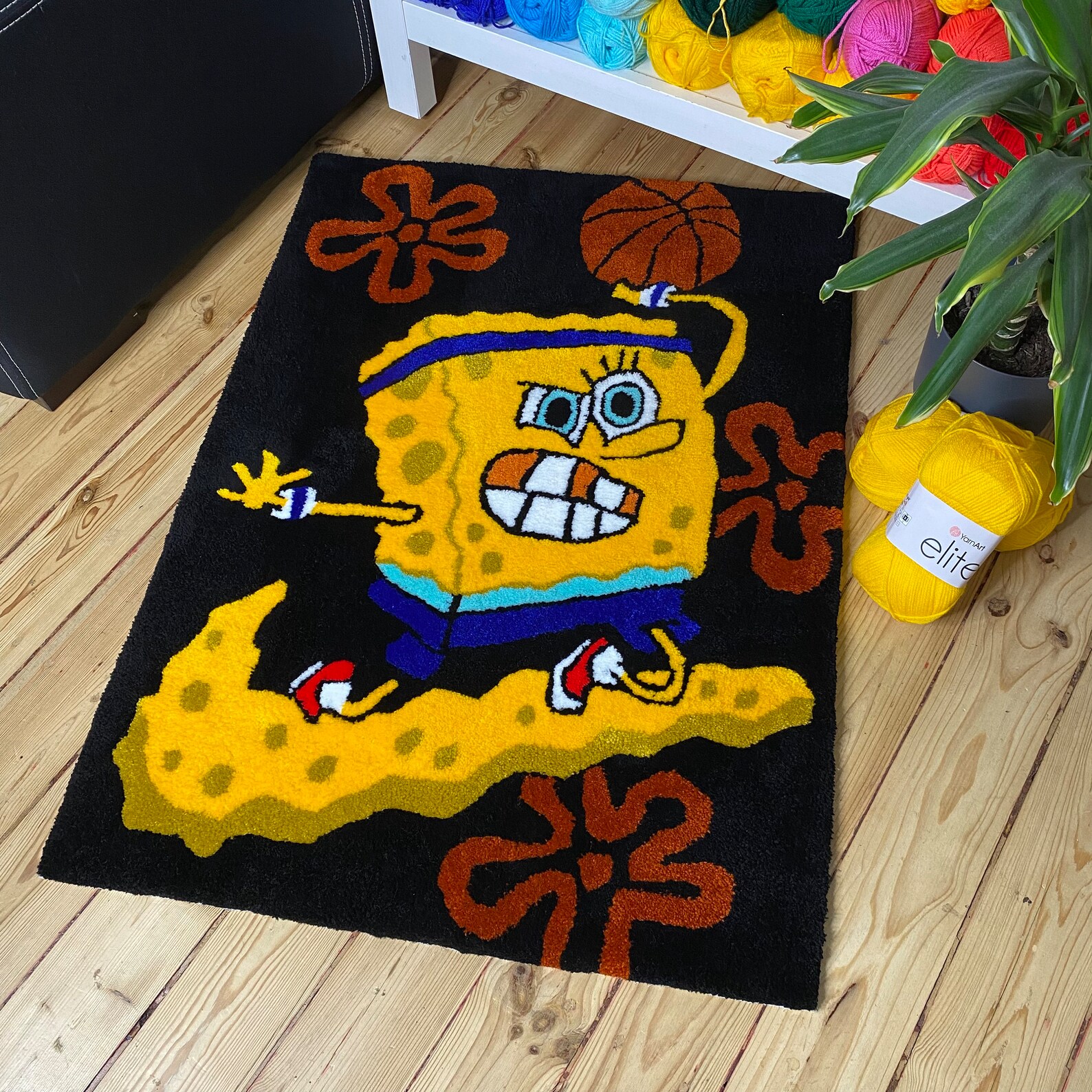 Spongebob Tufted Rug Custom Rug Modern Rugs Gift Fluffy Rug Home ...