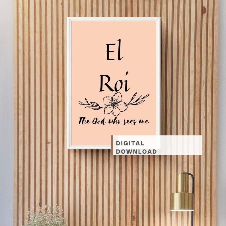 Names of God Wall Art Printable, El Roi Wall Art, the God Who Sees Me ...
