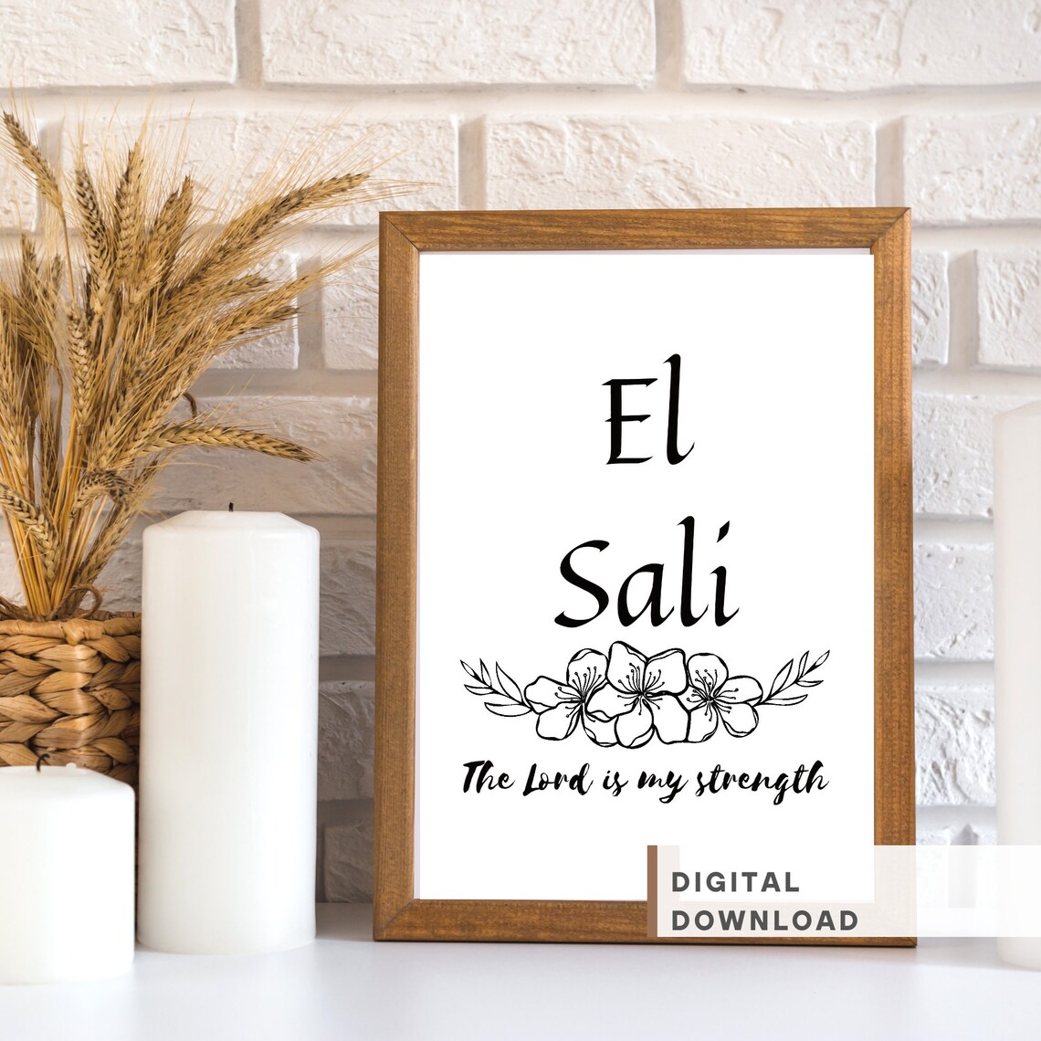 Names of God Wall Art Printable, El Sali Wall Art, the Lord is My ...