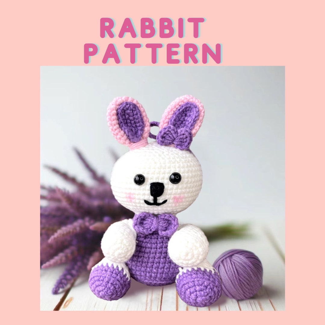Crochet Rabbit Pattern, Crochet Baby Bunny Plushie, Crochet Rabbit ...