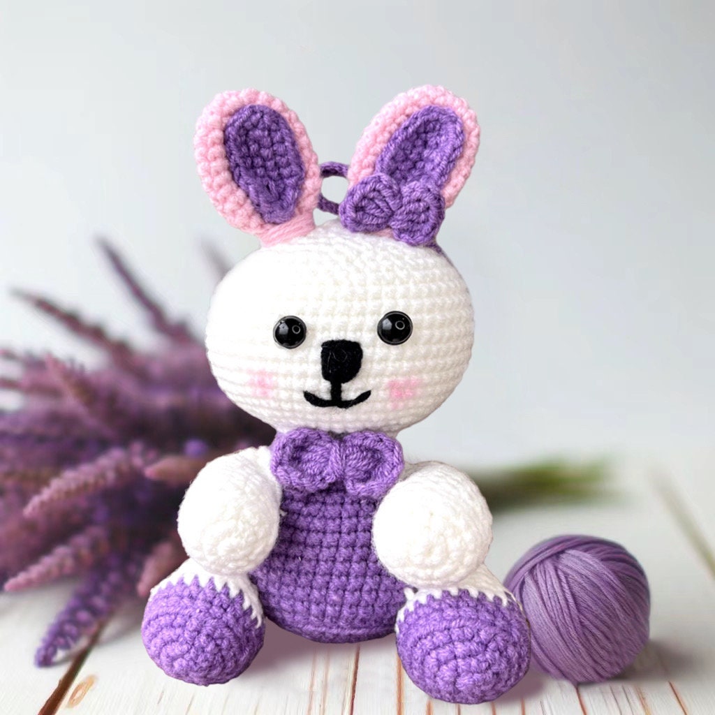 Crochet Rabbit Pattern, Crochet Baby Bunny Plushie, Crochet Rabbit ...
