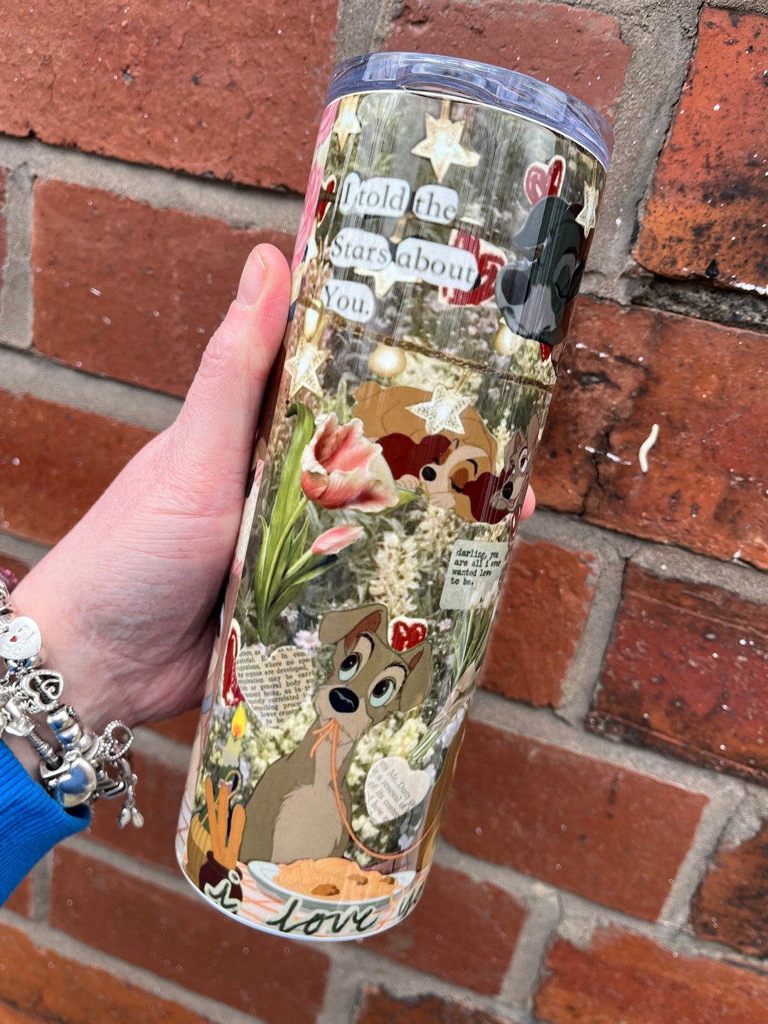 Lady & the Tramp Photo Collage Tumbler Inspired - Etsy