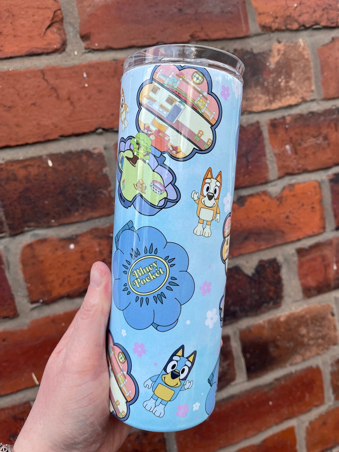 Bluey X Polly Pocket Tumbler Skinny Tumbler Hot & Cold Tumbler Bluey ...