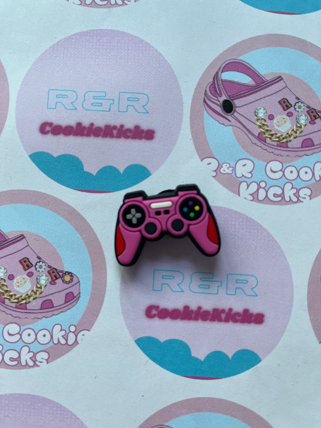 Pink Controller Girl Gamer Charm Croc Charm Pink Gamer - Etsy