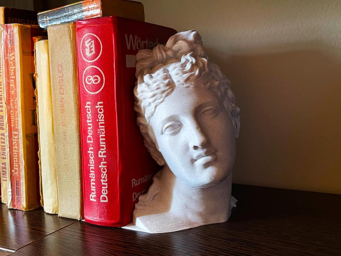Just3dprintings Apollo Greek Bust Bookend | Classical Sculpture Decor ...