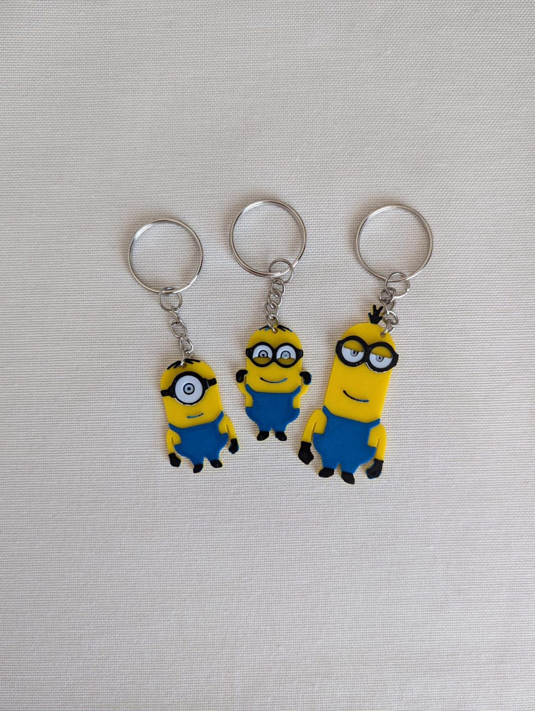 Just3dprintings Minions Keychain Set | Keyring | Keychain | - Etsy