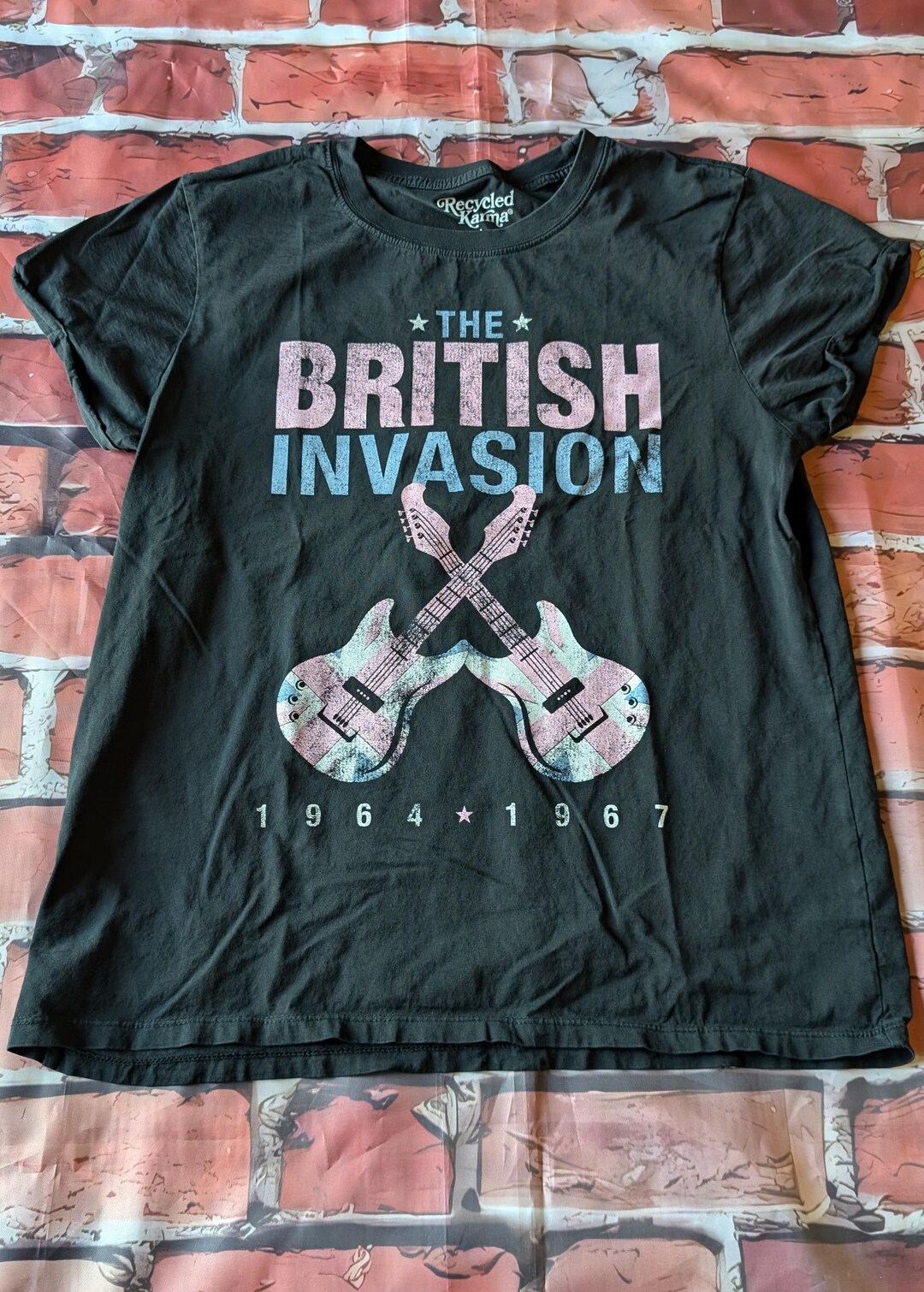 The British Invasion Recycled Karma T-shirt Color Black Size Ladies ...