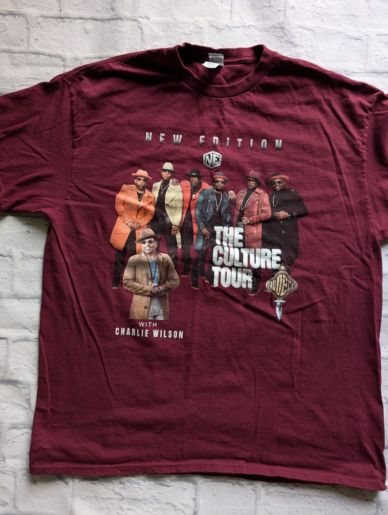 New Edition the Culture 2022 Tour T-shirt Burgundy Size XL - Etsy
