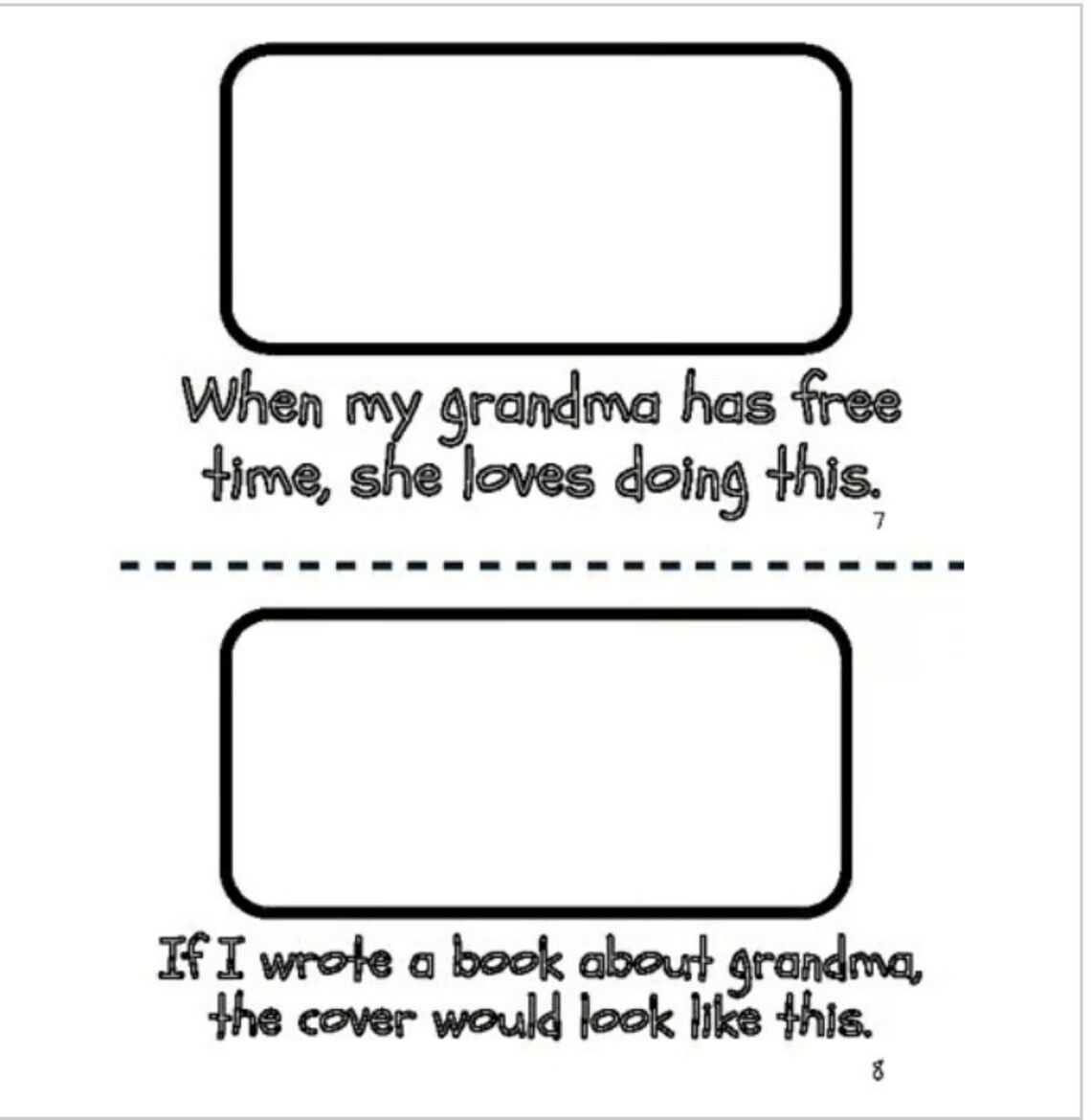 All About My Grandma/nana Personalized Book for Kids | Grandparents Day ...