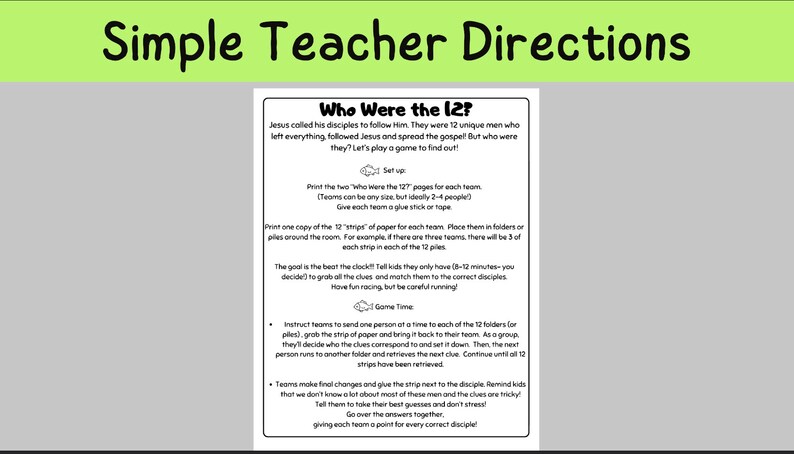 Who Were the 12? | Bible Movement Game for Disciples | Apostle Trivia ...
