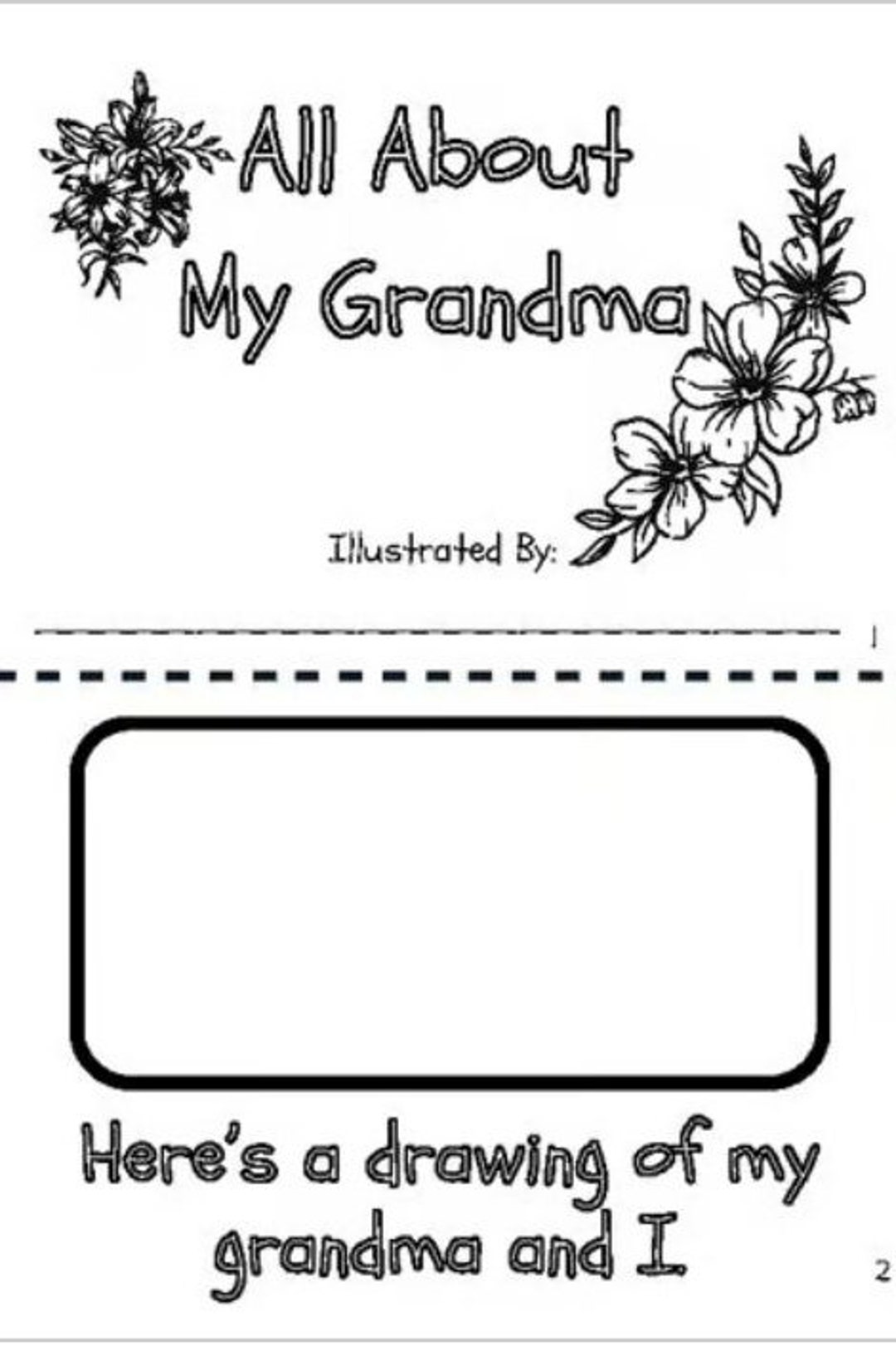 All About My Grandma/nana Personalized Book for Kids | Grandparents Day ...