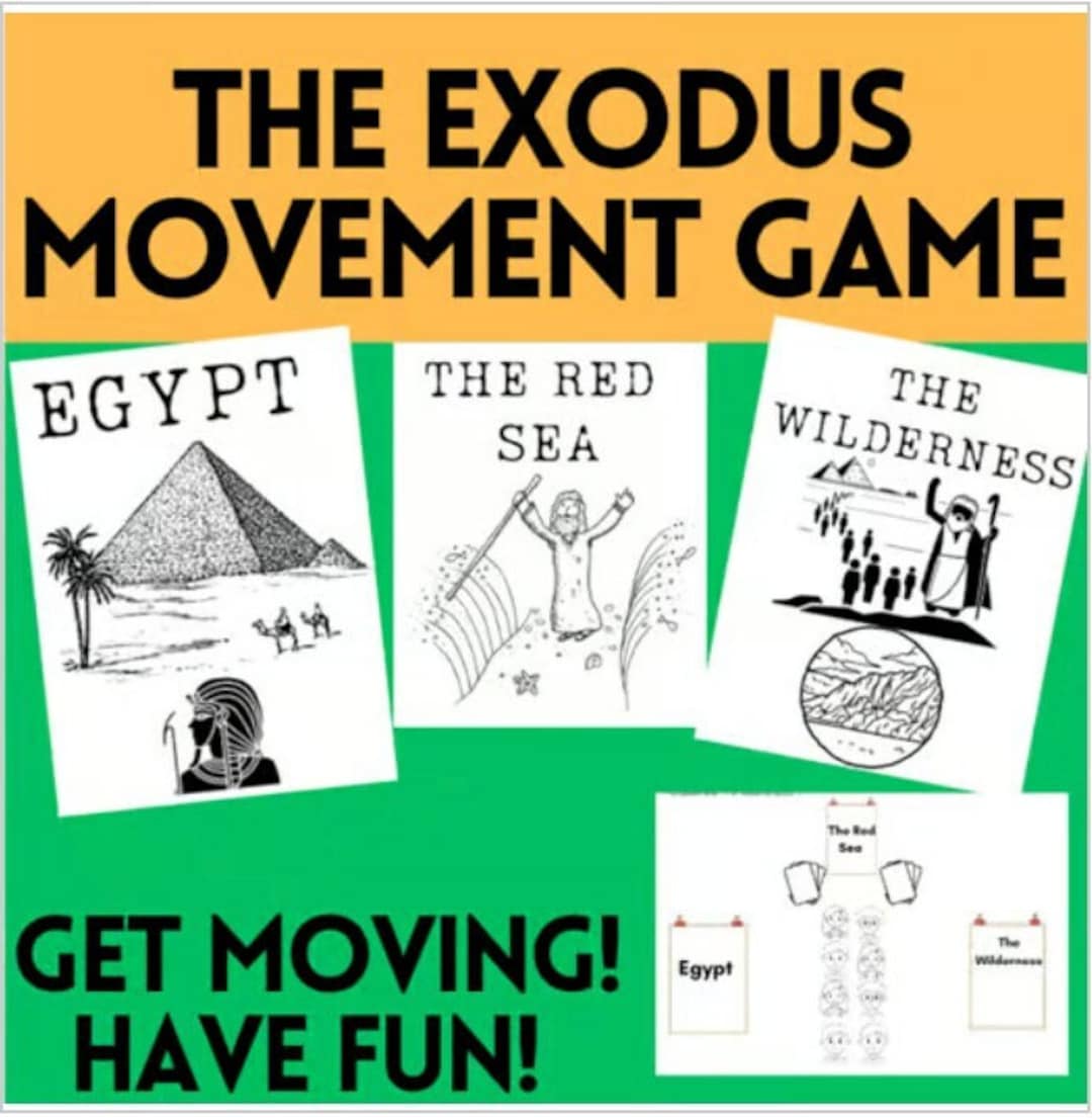 The Exodus/moses Story Movement Game | Sunday School - Etsy