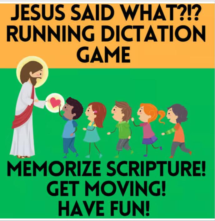 Jesus Said What?!? Running Dictation Game| Sunday School | VBS ...
