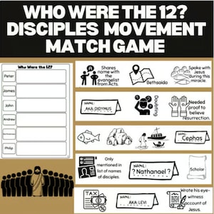 Who Were the 12? | Bible Movement Game for Disciples | Apostle Trivia ...