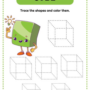 Shape Coloring for Kids, Back to School Shaps Workbook, Shape ...