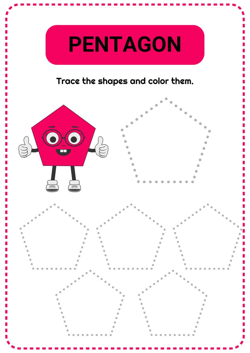 Shape Coloring for Kids, Back to School Shaps Workbook, Shape ...