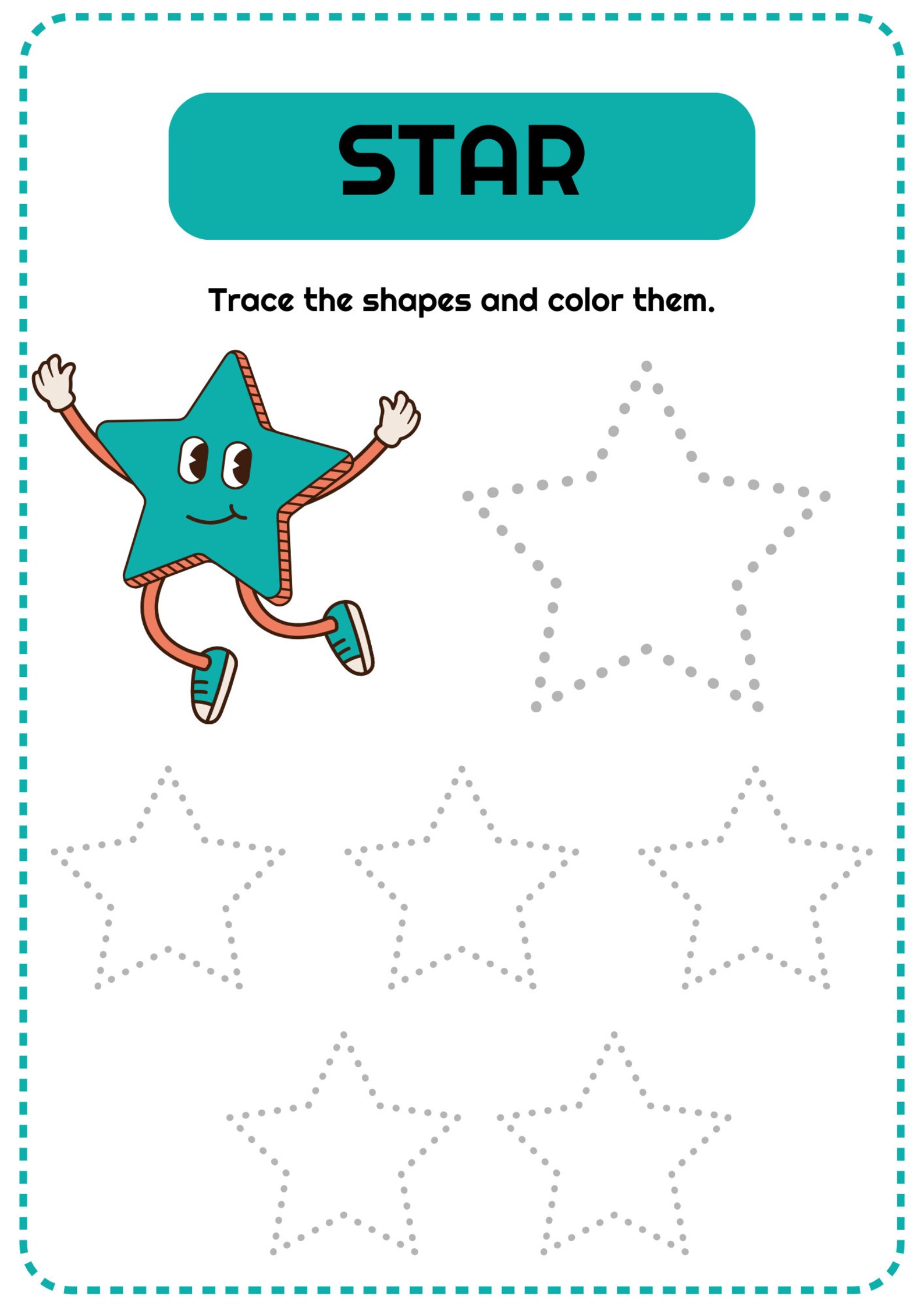 Shape Coloring for Kids, Back to School Shaps Workbook, Shape ...