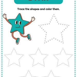 Shape Coloring for Kids, Back to School Shaps Workbook, Shape ...