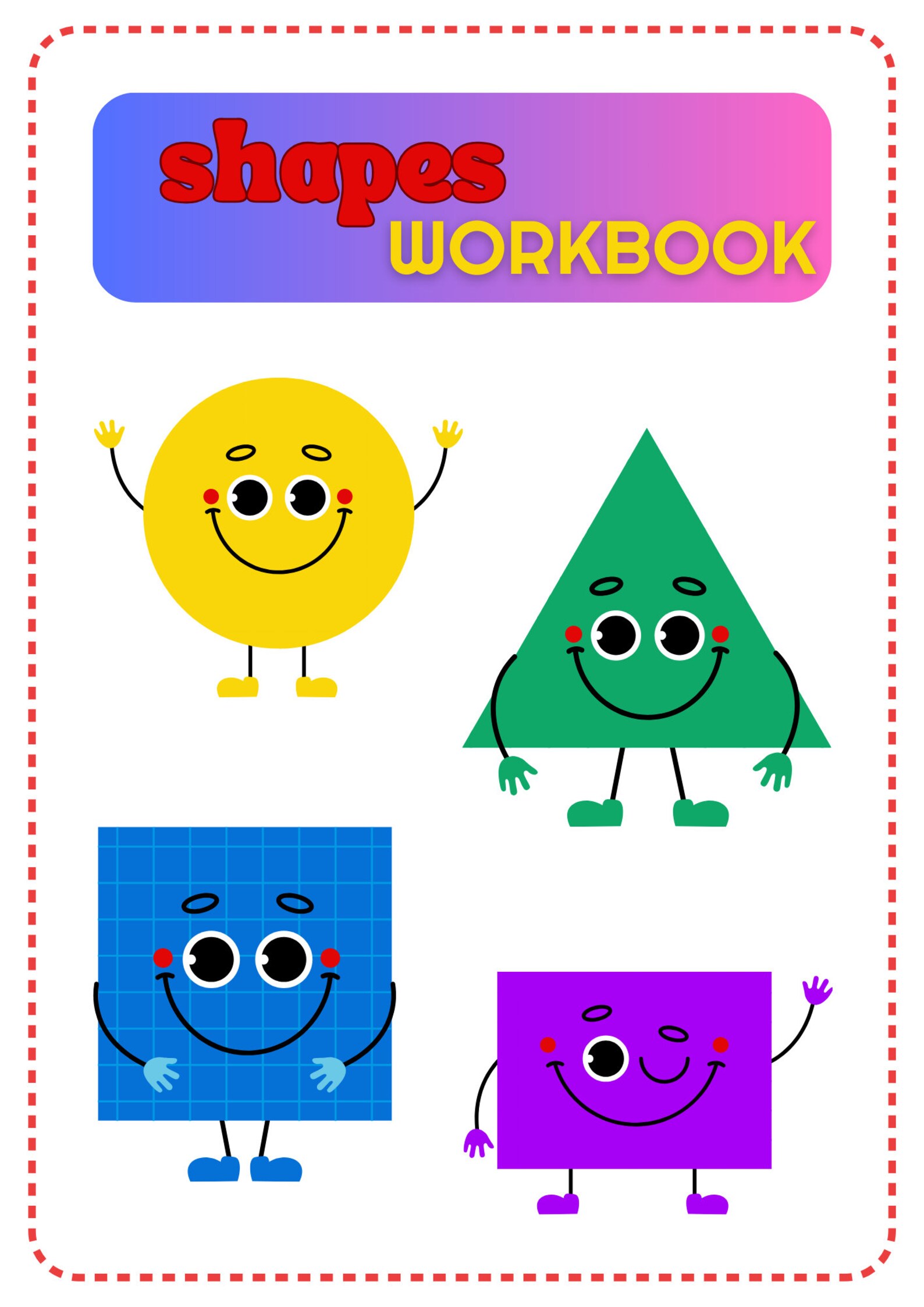 Shape Coloring for Kids, Back to School Shaps Workbook, Shape ...