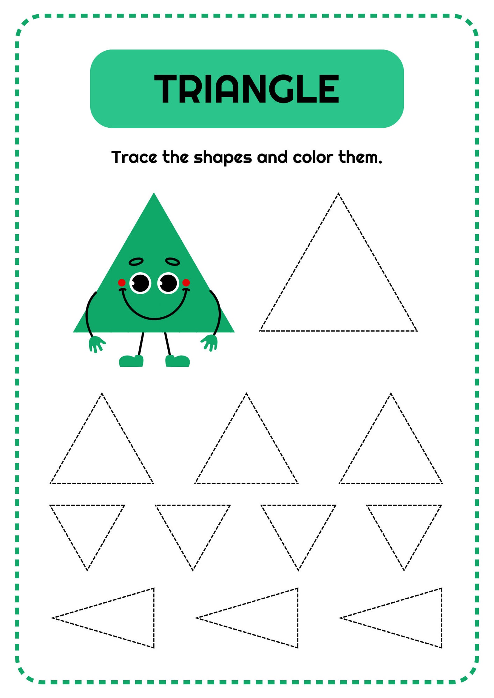Shape Coloring for Kids, Back to School Shaps Workbook, Shape ...