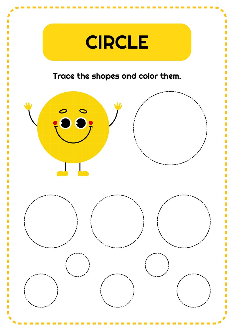 Shape Coloring for Kids, Back to School Shaps Workbook, Shape ...