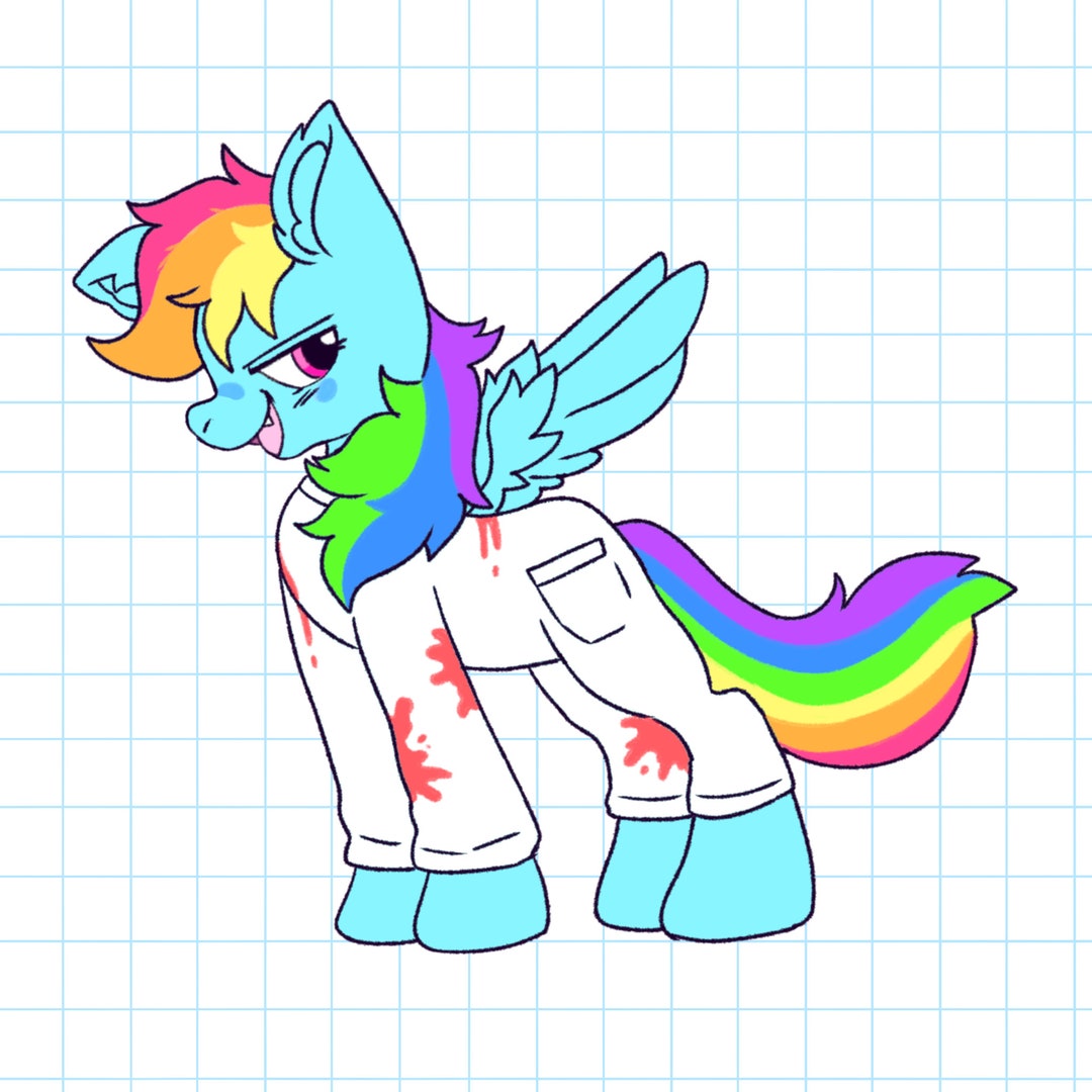 Rainbow Dash Sticker the Factory My Little Pony - Etsy