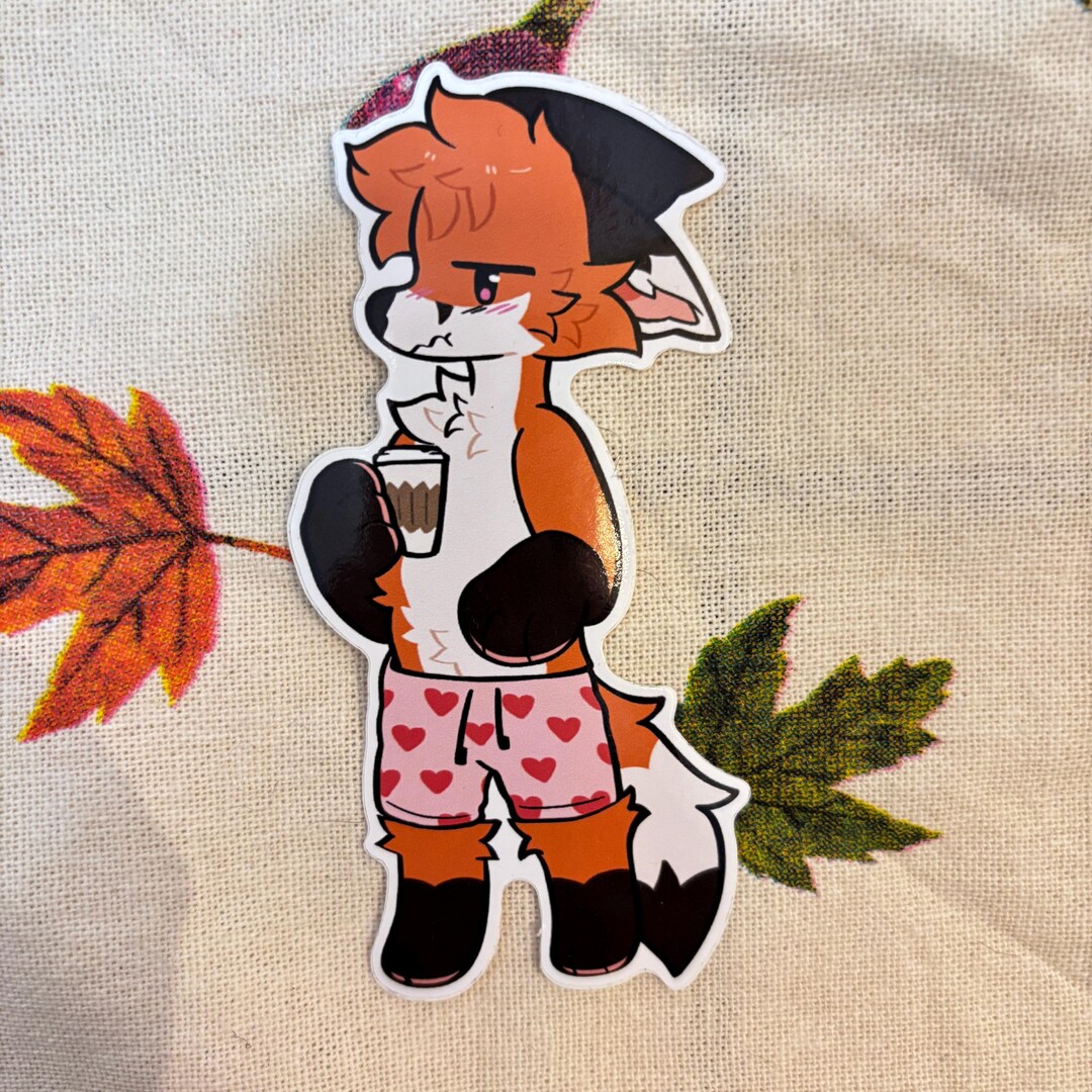 Fox Boxers Sticker Furry - Etsy