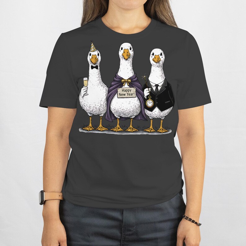 Funny Party Goose Clipart | New Year's Eve PNG (transparent) - Etsy