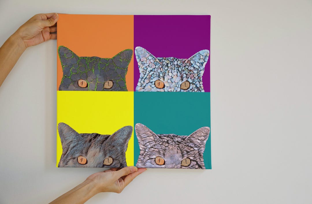 Funny Stone Cat Wall Art Printable – Digital Cat Poster (pebbles ...