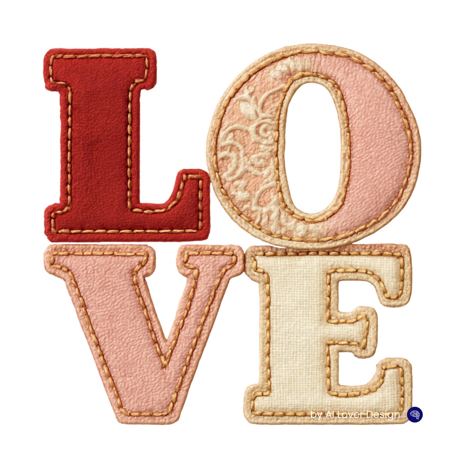 Cottagecore Charm Patchwork "love" Clipart – 10 PNG & JPG Valentine ...