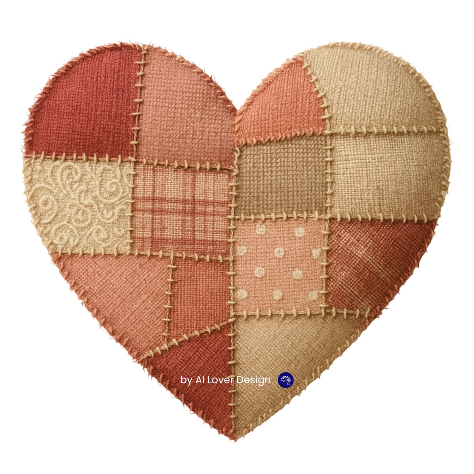 Cottagecore Patchwork Heart Clipart – 10 PNG & JPG Valentine Hearts ...