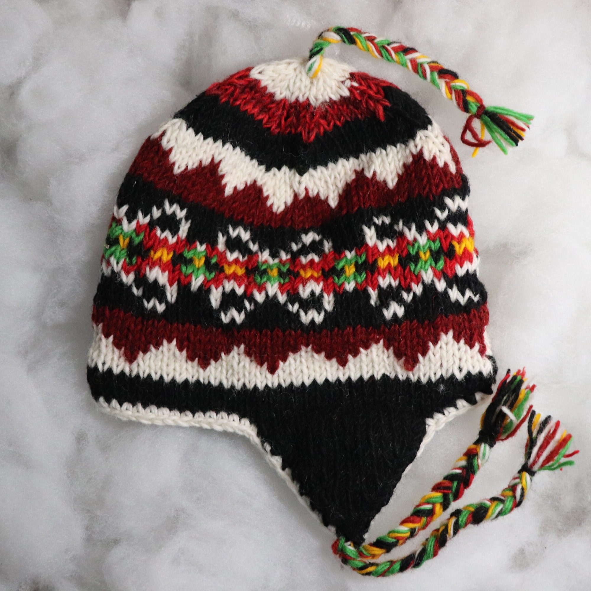 Himalayan Sherpa Hat, Handmade in Nepal, Sherpa Mütze - Etsy