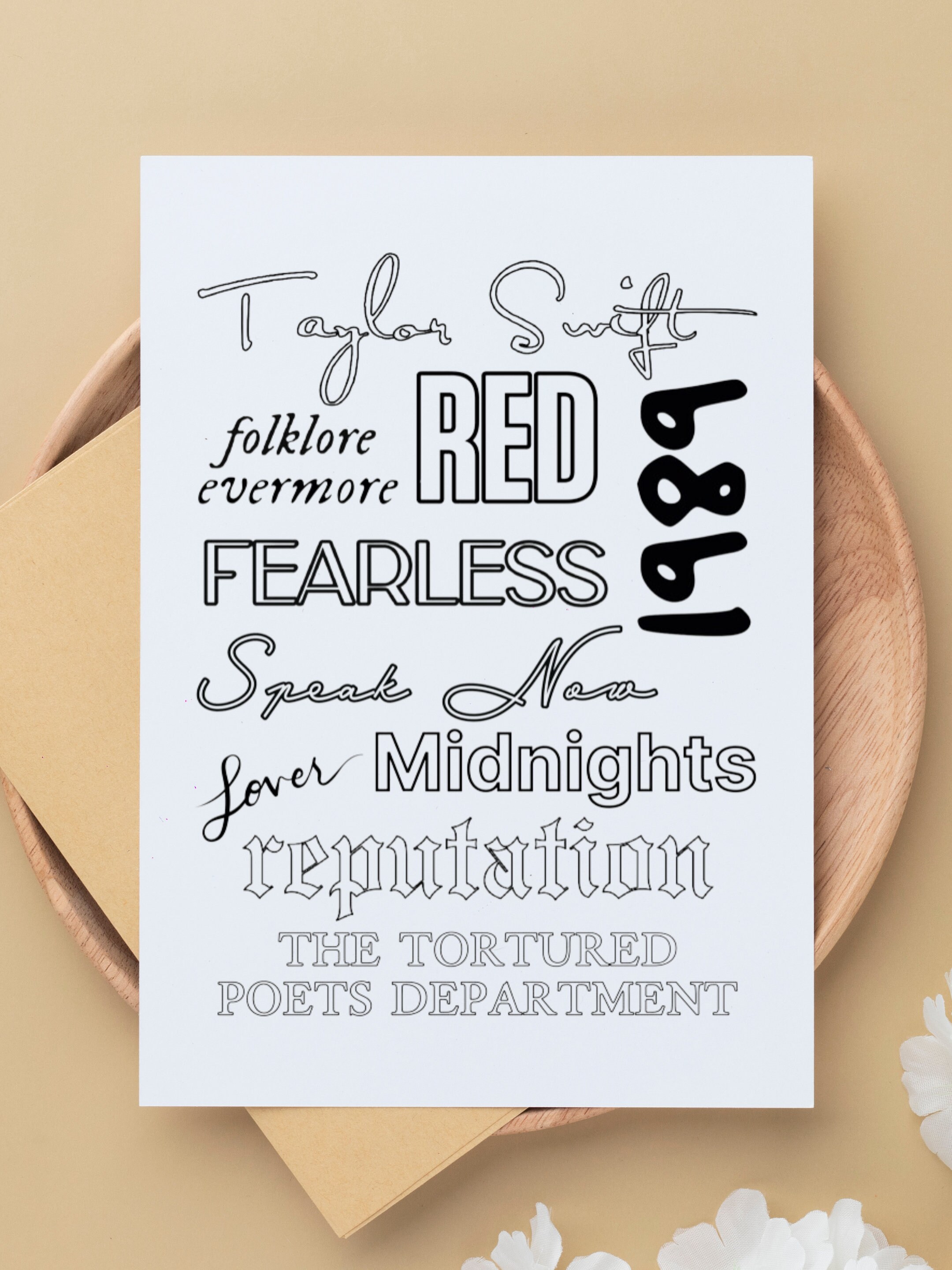 45 Printable Swiftie Coloring Pages: All 11 Eras - Etsy