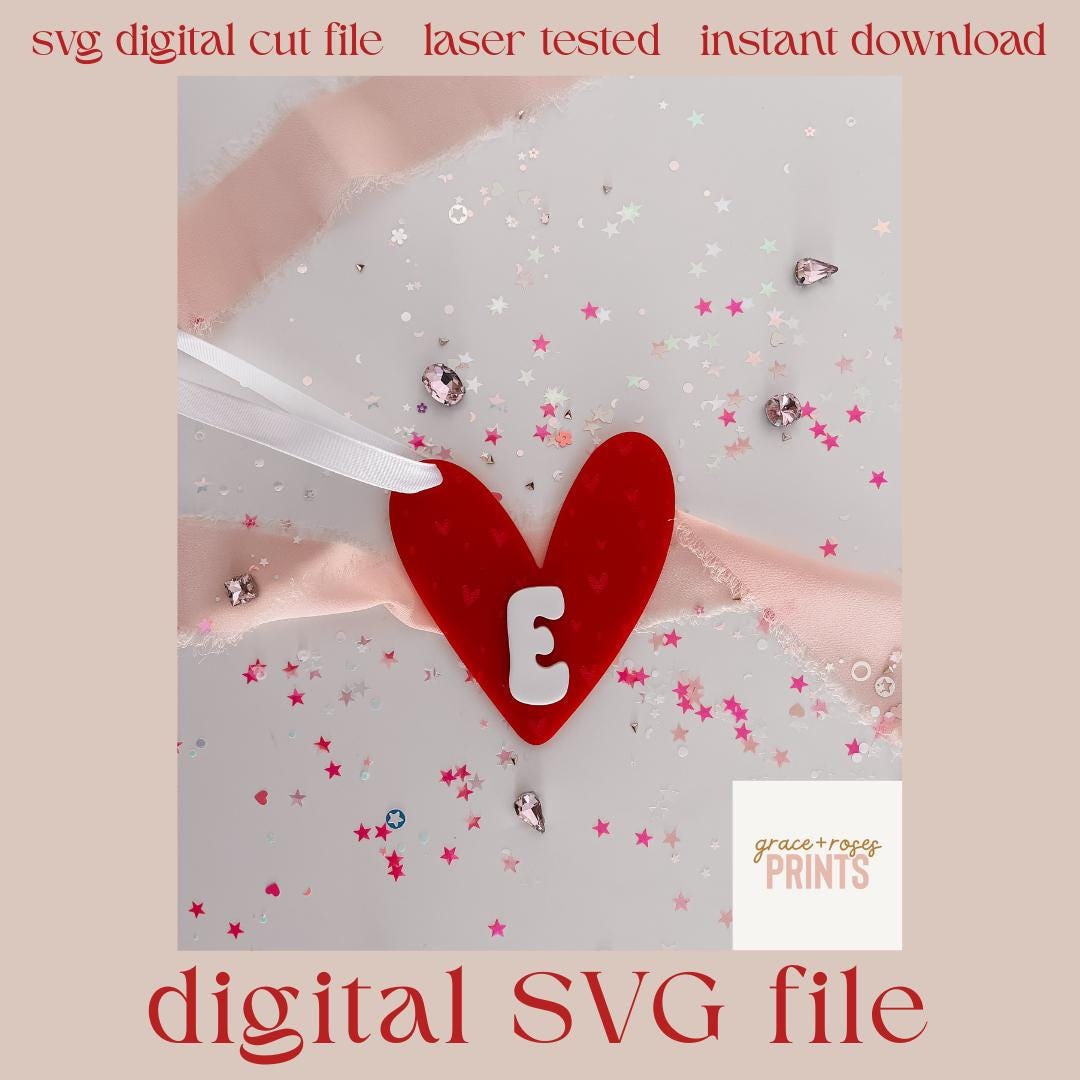 Valentines Day Tag, Name Tag, Heart Tag, SVG Valentines Name Tag - Etsy