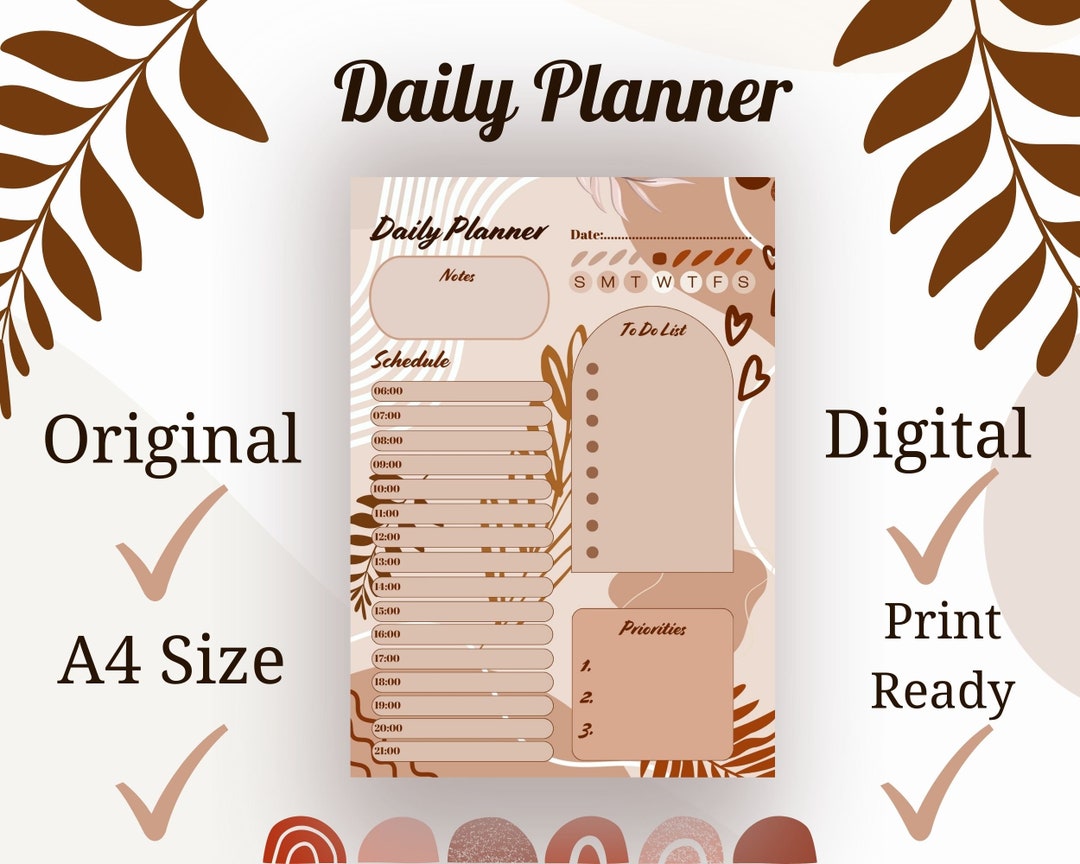Boho Digital Planner Printable Planner Daily Journal - Etsy