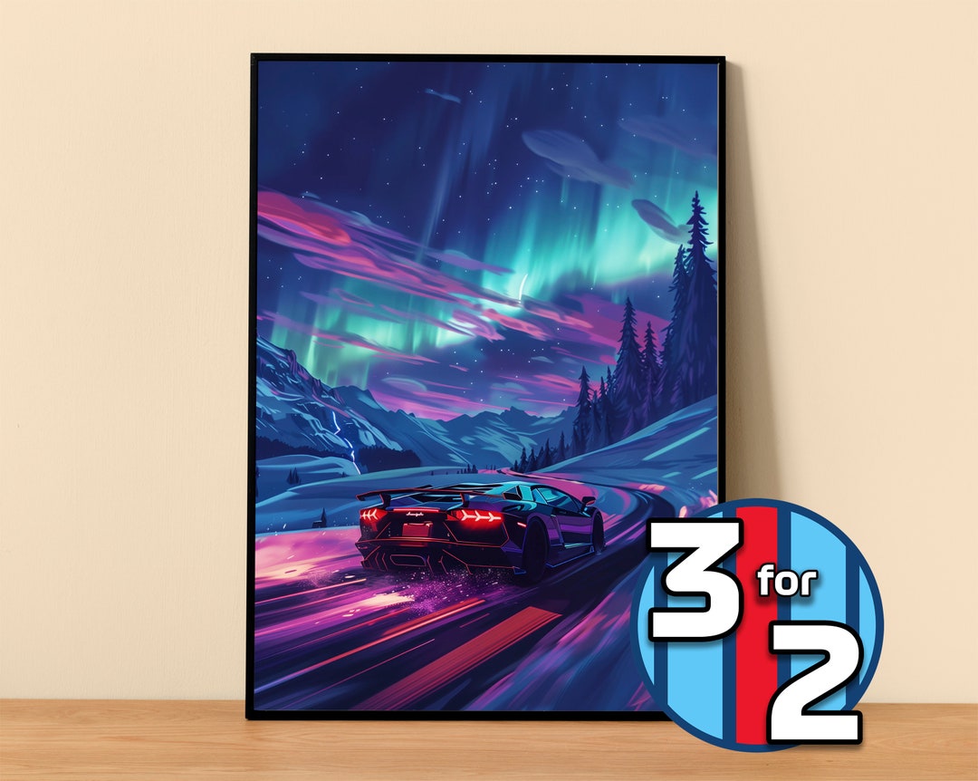 Lamborghini Poster Aventador SV Poster 8120.0 Lamborghini Wall Decor ...