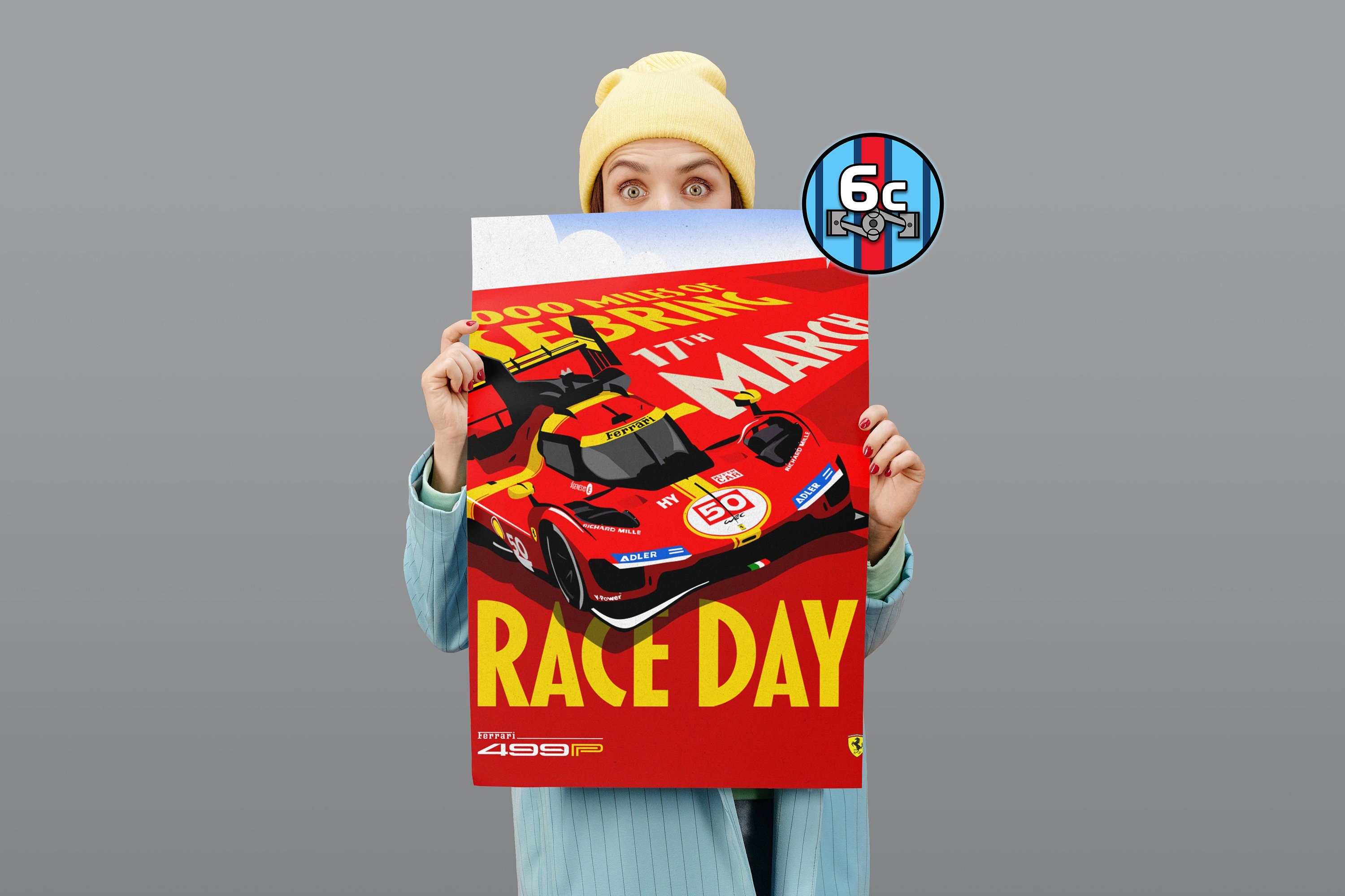 Ferrari Poster Print 1000 Miles of Sebring 2023 Poster WEC Poster ...