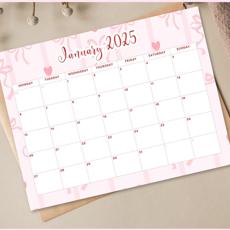 Preppy Calendar 2025 - Etsy