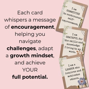 Affirmation Cards Printable for Work | Boost Productivity & Motivation ...
