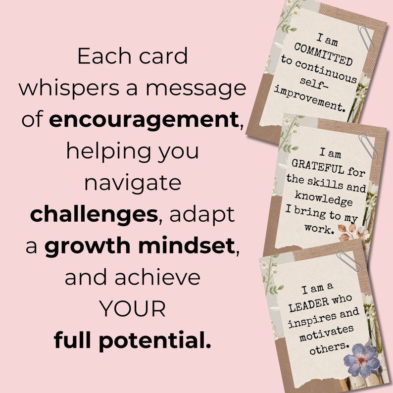Affirmation Cards Printable for Work | Boost Productivity & Motivation ...