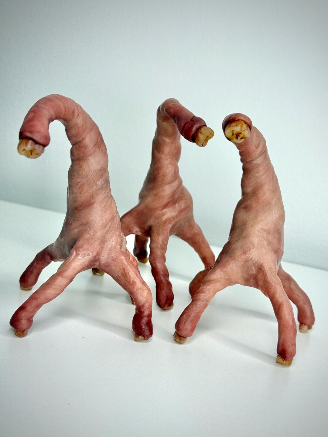 Creepy Tooth Walker Creature – Handmade Horror Polymer Clay Sculpture ...