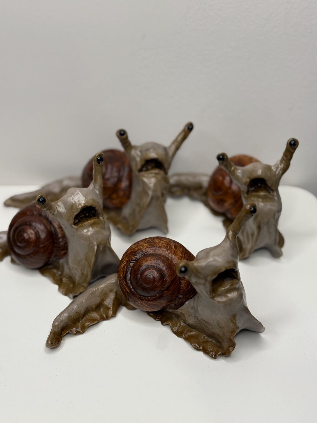 Vile Snails- Handcrafted Polymer Clay With Real Muffin Snail Shell ...