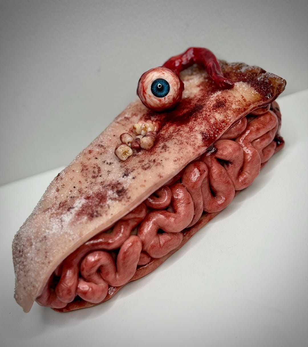 Horror Pie Slice - Unique Polymer Clay Sculpture | Surreal Macabre Art ...